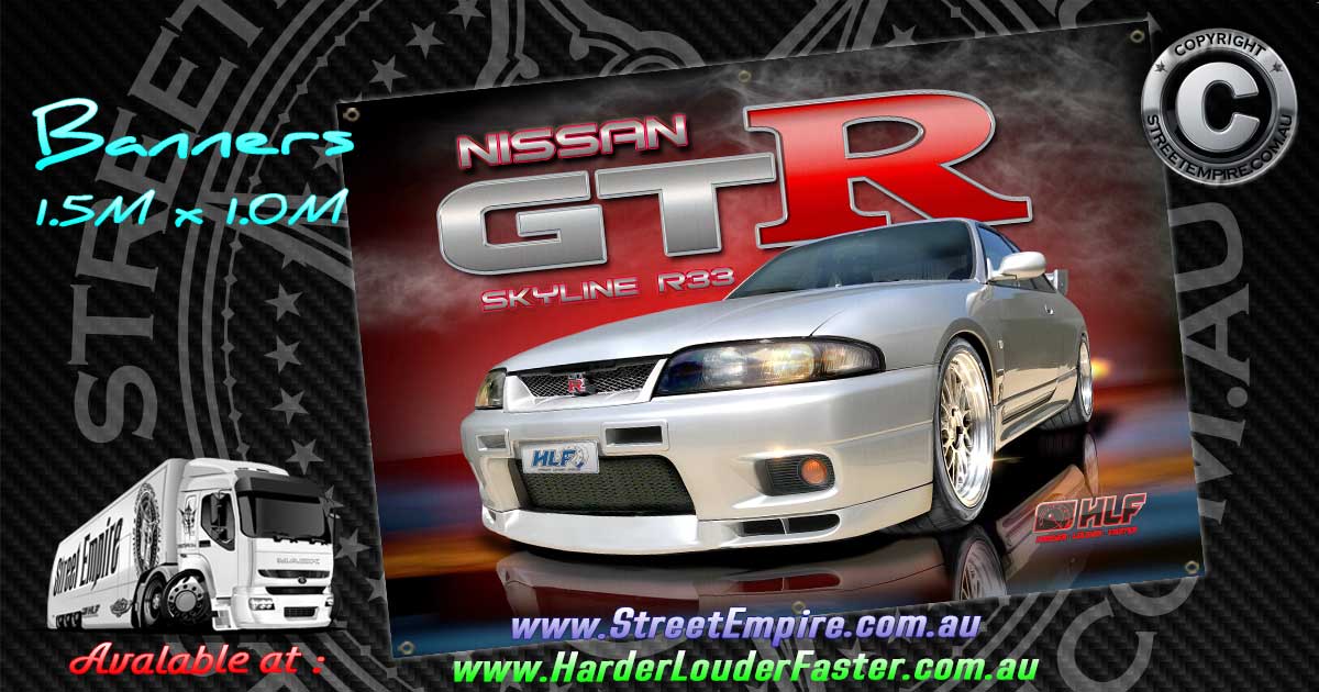 Nissan Skyline R33 Banner - Street Empire