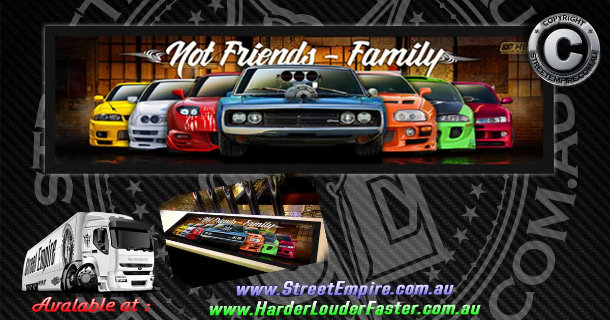 Not Friends Family Bar Mat - Street Empire